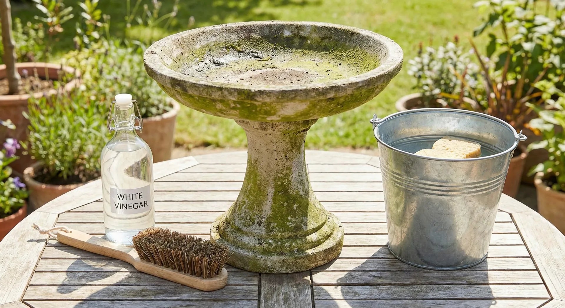 How to Clean a Concrete Bird Bath: Vinegar vs. Bleach & Safety Tips ...